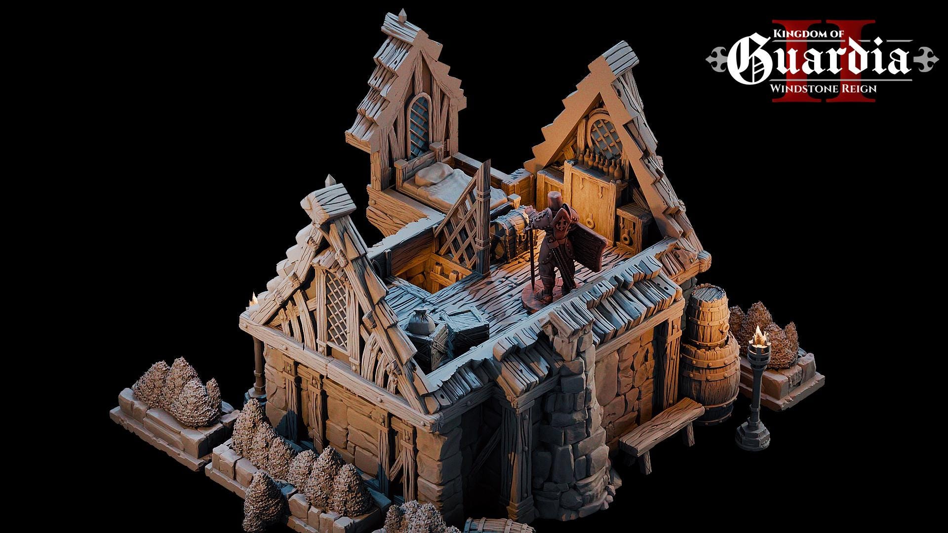 3D Printed Humble Hearth Cottage: DND Wargaming Terrain 28mm - Etsy