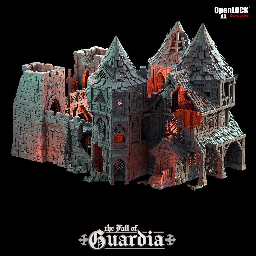 28mm 3D Printed the Fall of Guardia - the Merchants Gate - Tabletop ...