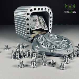 3D Printed Annoying Piggy Bank Screw Safe Vault Container, 2 Layers of ...