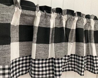 Buffalo Check Valance - Etsy