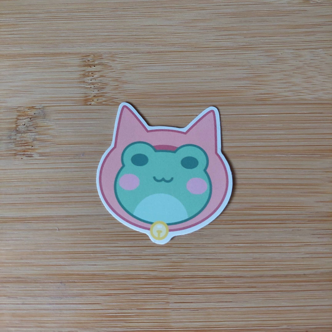 Cat Hat Frog Sticker - Etsy