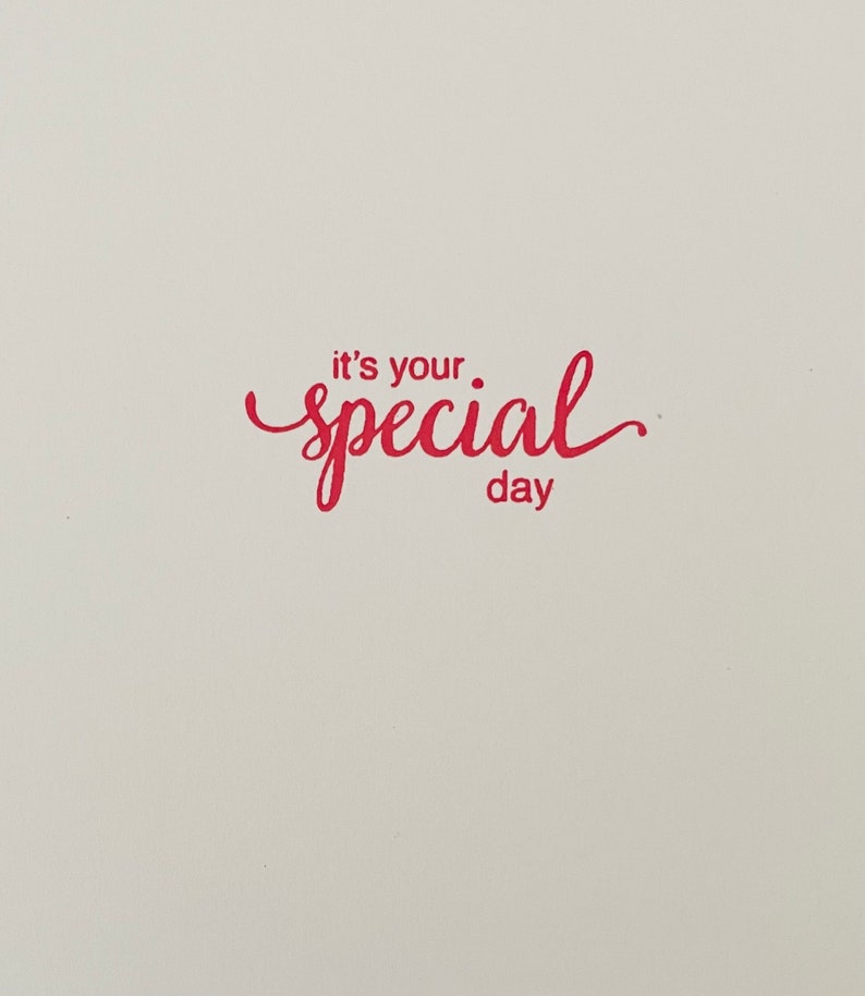 Layered Floral Happy Birthday Card Handmade Flowers Greeting Red
