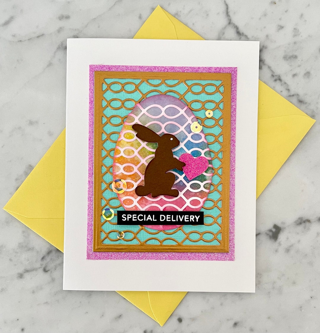 Handmade Easter Card, Cute Spring Bunny Rabbit Greeting, Dimensional ...