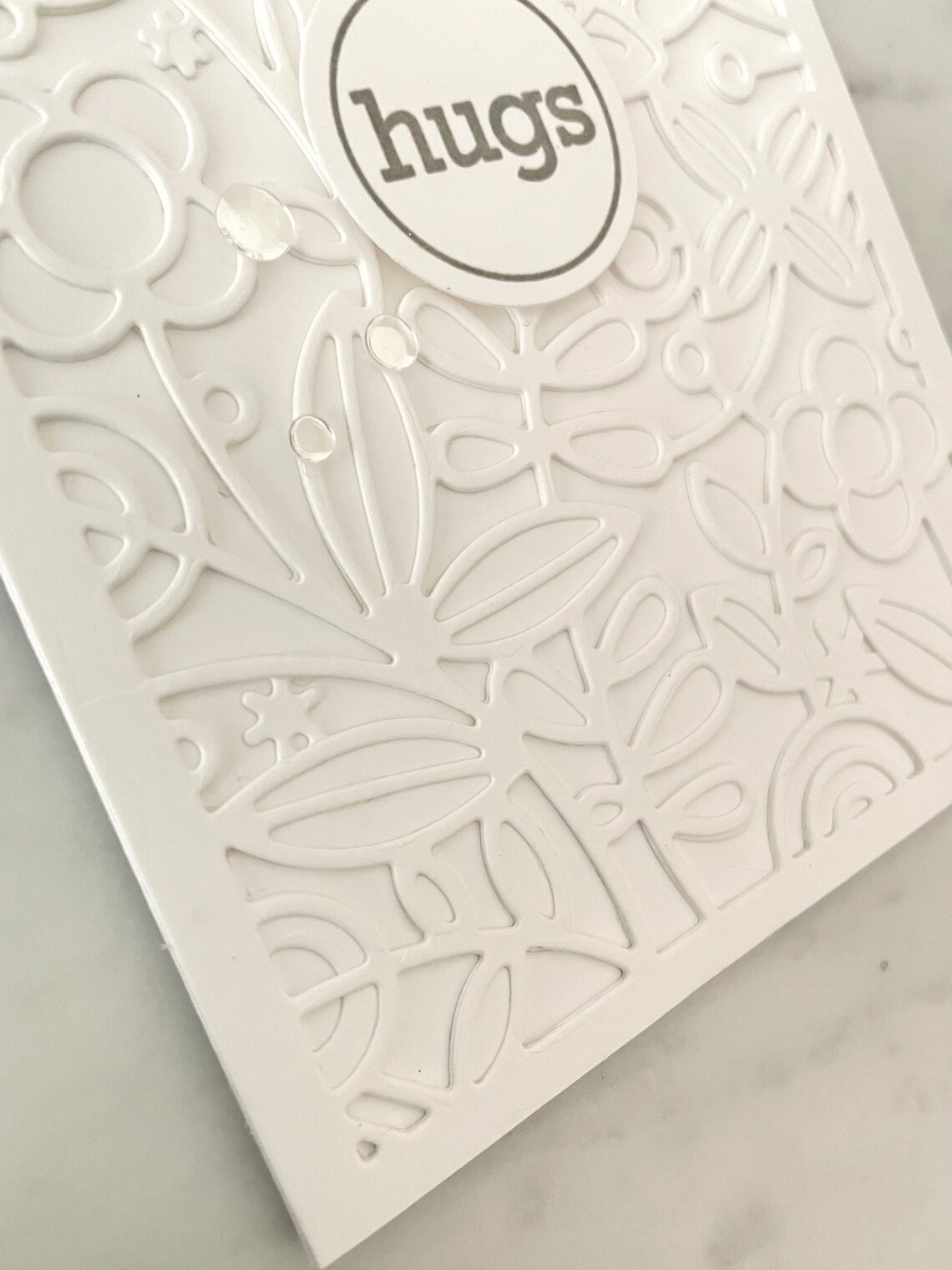 All White Sympathy Card, Blank Handmade Greeting, Unique, Condolence ...