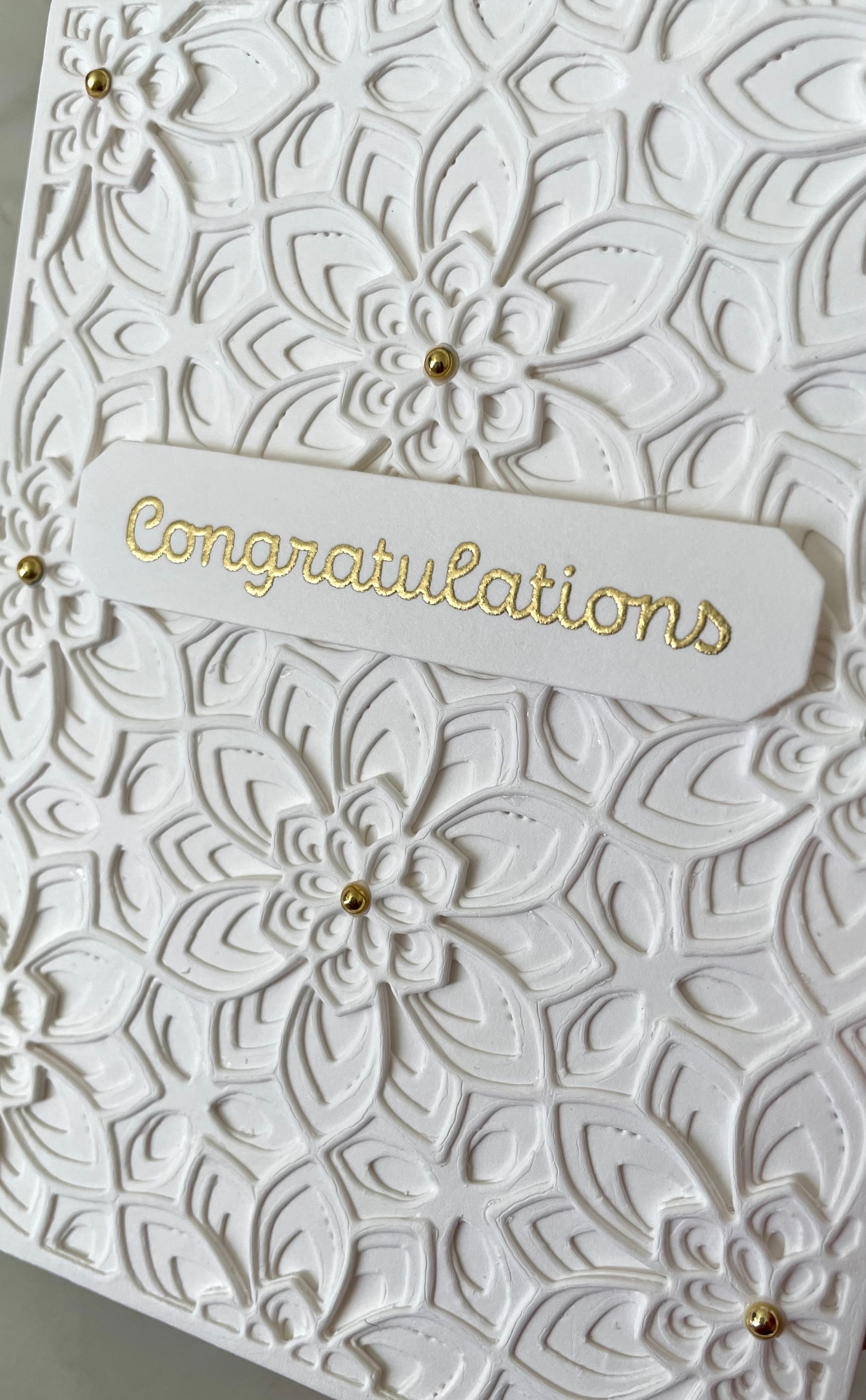 Blank Congratulations Card, Handmade Greeting, Wedding, Fancy All White ...