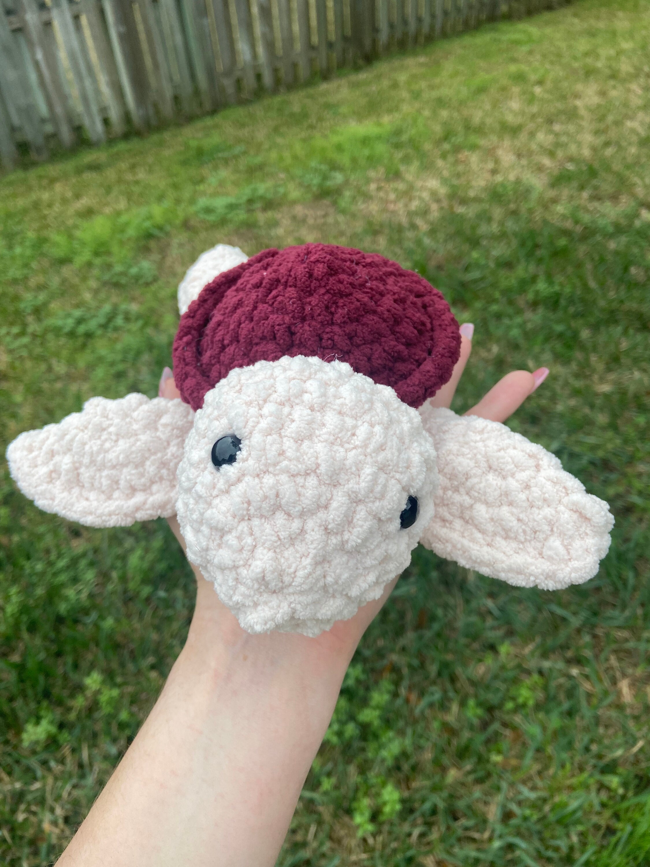 Small Red Velvet Turtle Plushie - Etsy