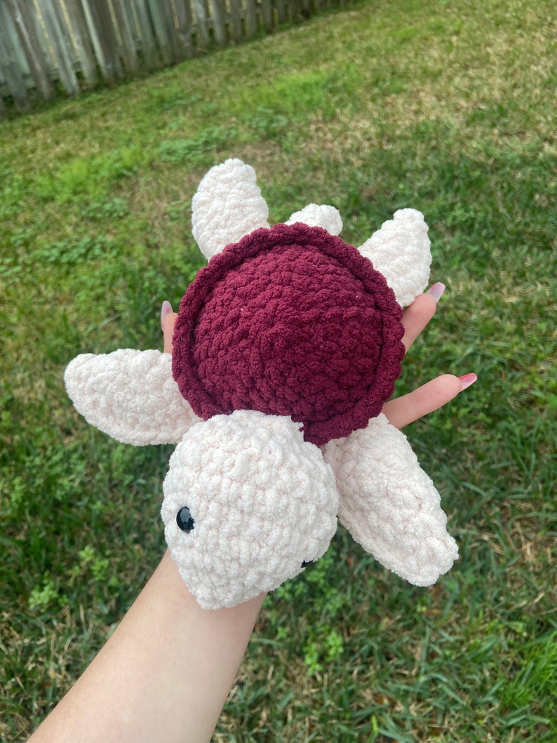 Small Red Velvet Turtle Plushie - Etsy