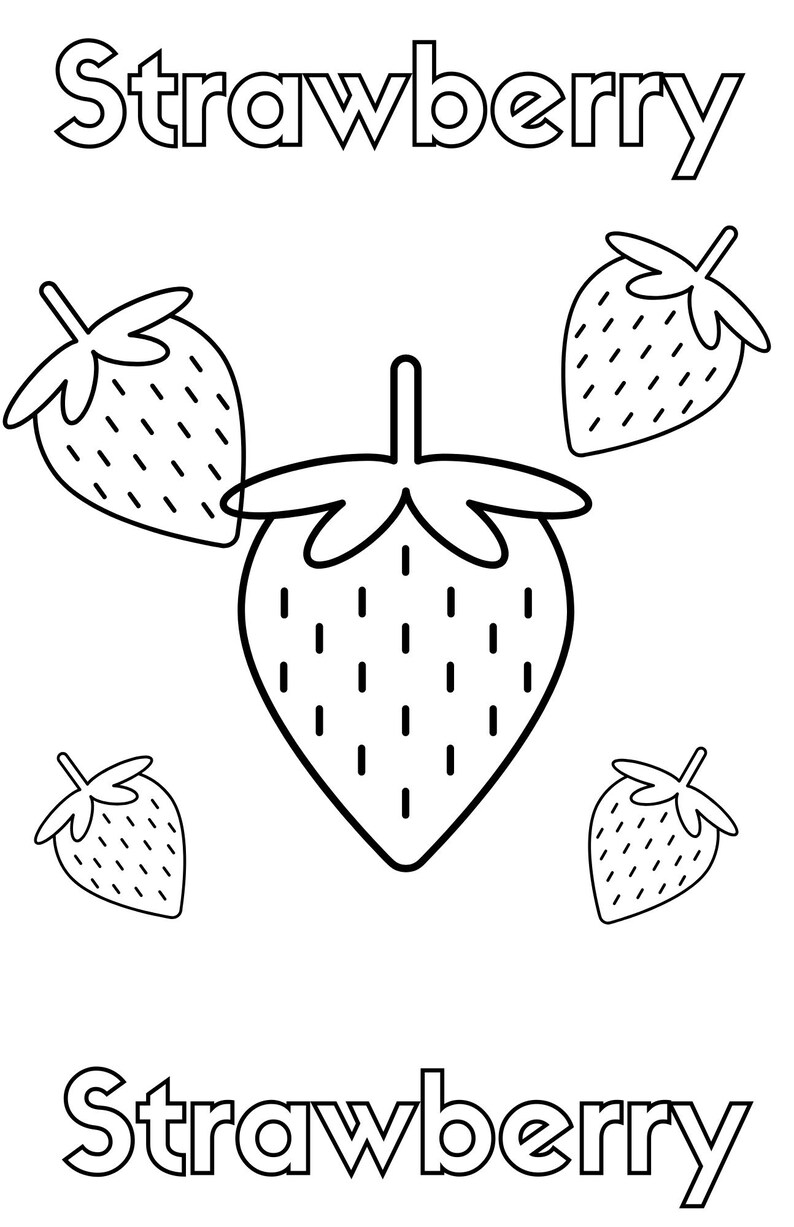 Fruits and Vegetables Coloring Book for Kids – Healthy Food Coloring ...