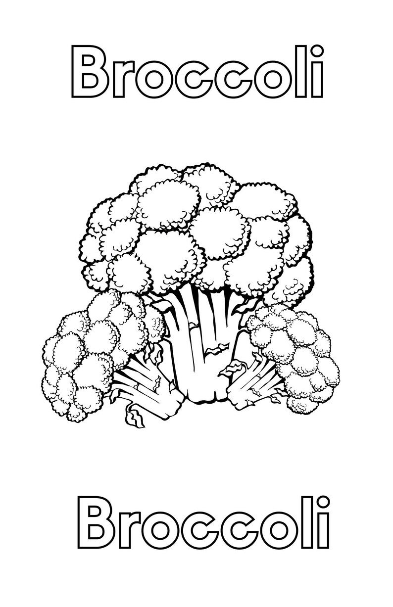 Fruits and Vegetables Coloring Book for Kids – Healthy Food Coloring ...