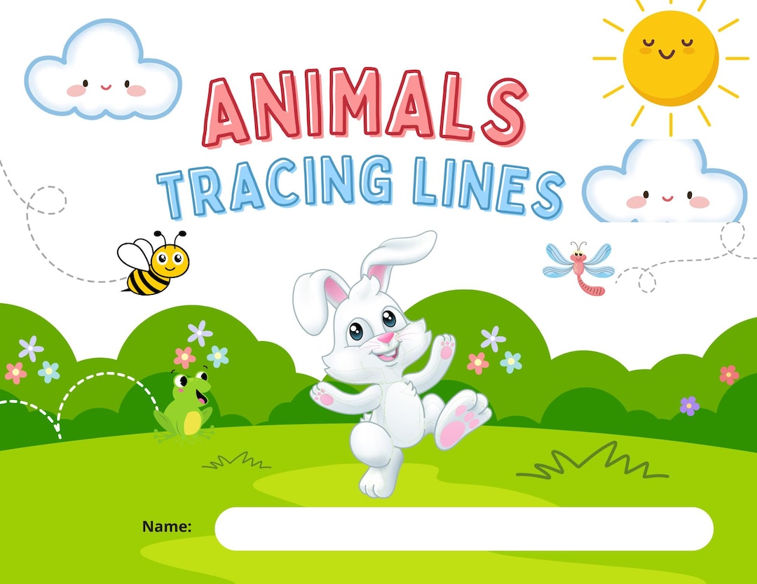 Printable Animal Tracing Worksheets for Kids – Preschool & Toddler Fine ...
