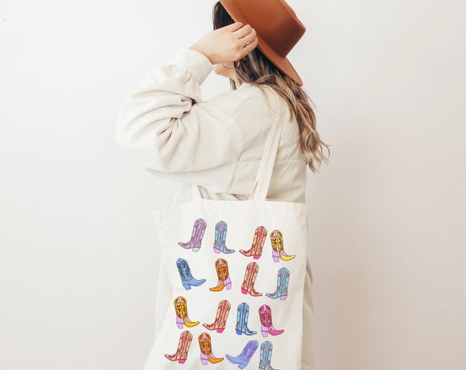 Y'all Tote Bag Western Tote Bag Cowboy Boots Tote Bag Nashville ...