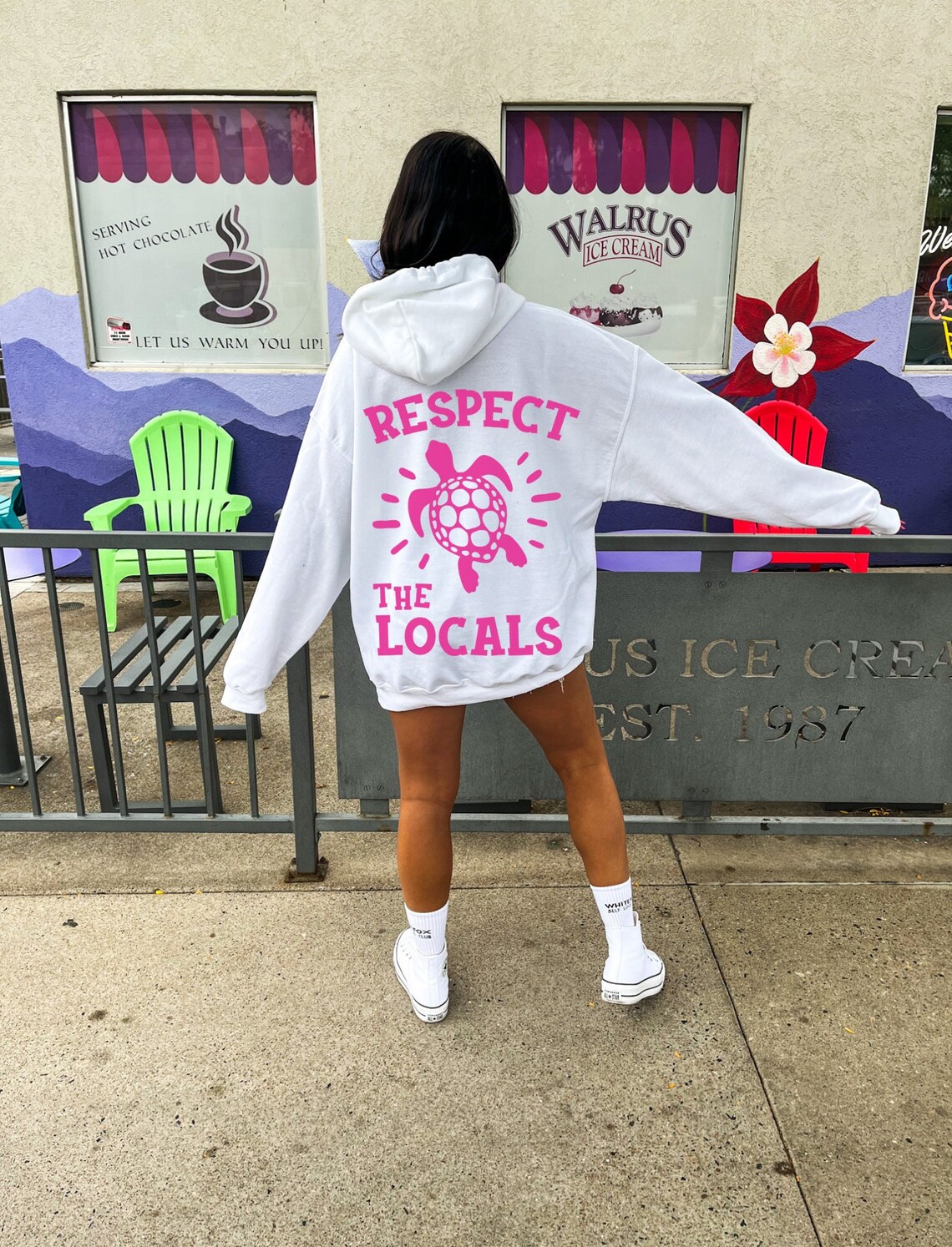 Respect the Locals VSCO Beach Surfer Girl Hoodie Save the Turtles Save ...