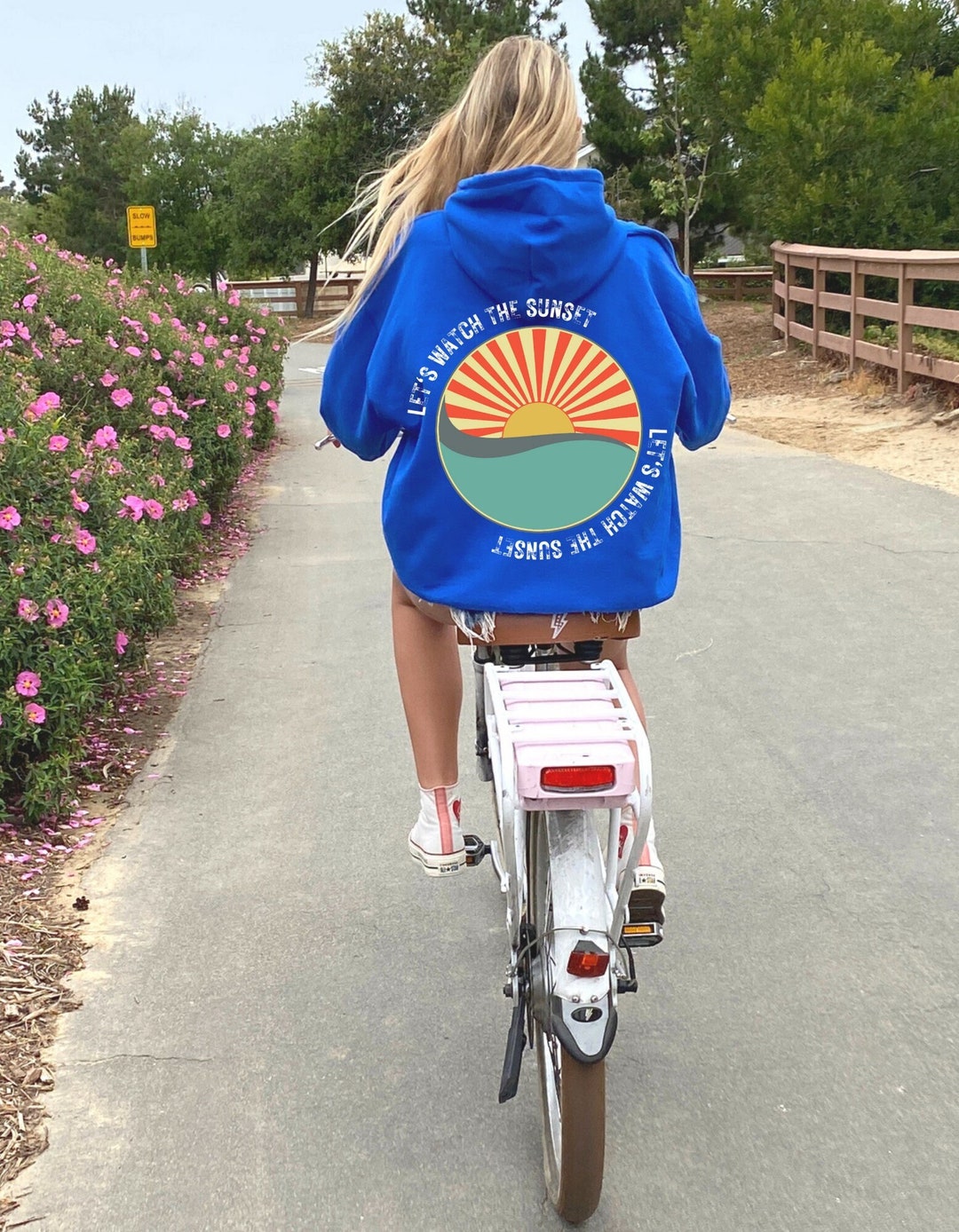 Retro Beach Summer Vacation Hoodie VSCO Girl Preppy Surfer Girl ...