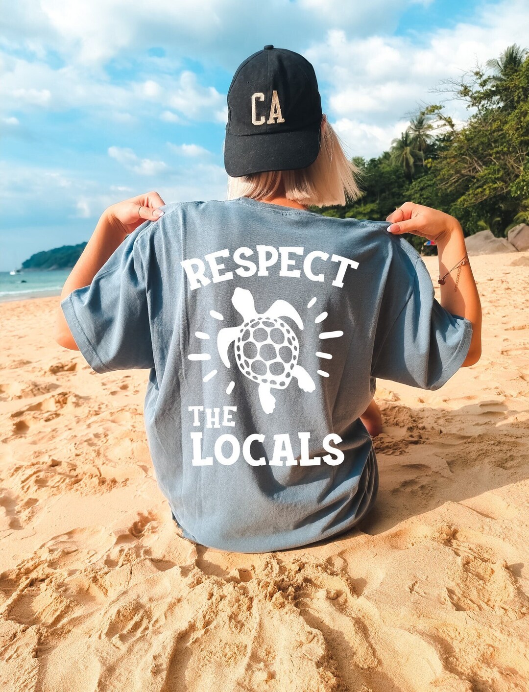 Comfort Colors Respect the Locals VSCO Beach Surfer Girl Tee Save the ...