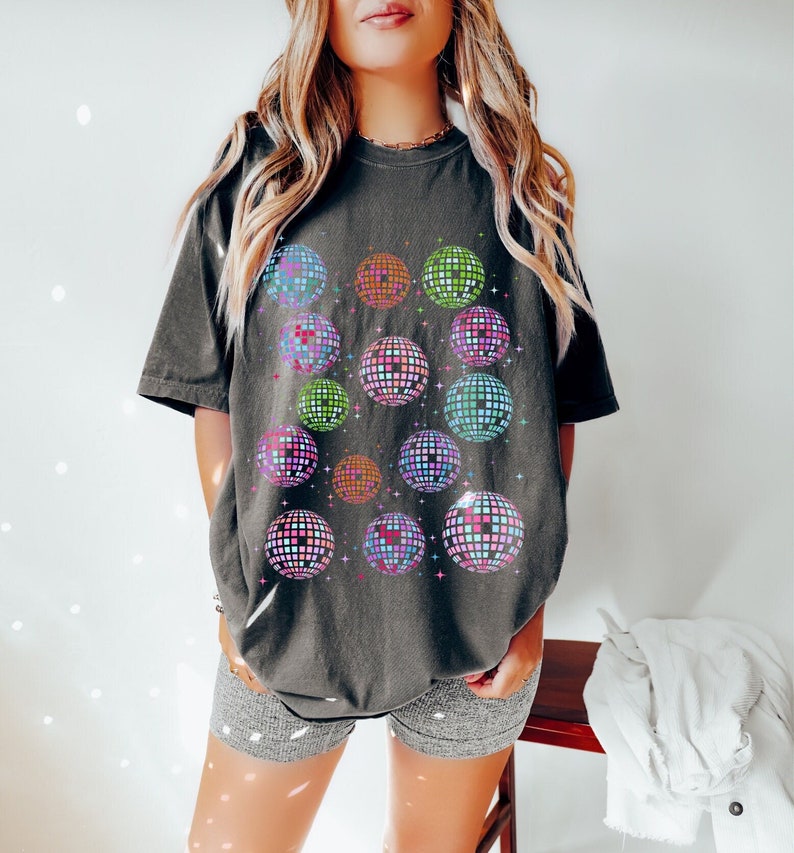 Disco Ball Tshirt Comfort Colors Mirrorball Tee Last Disco Retro Shirt ...