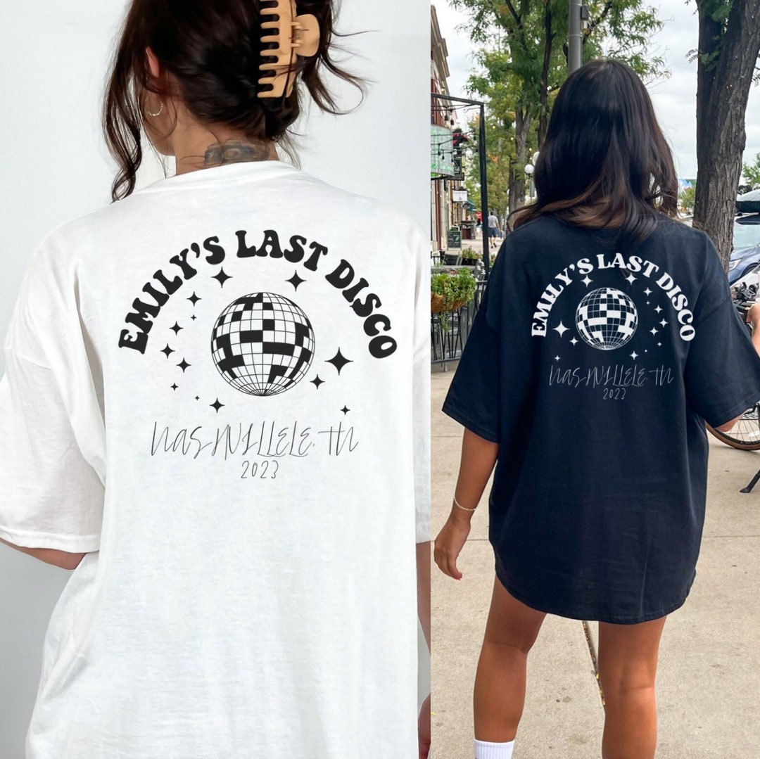 Custom Last Disco Bachelorette Party Shirt, Personalized Disco Bridal ...