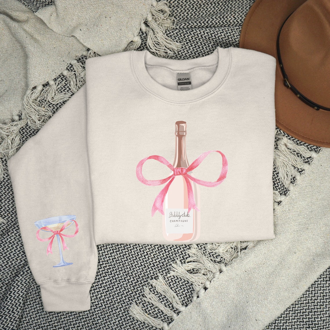 Champagne Holiday Sweater , Champagne Social Club Sweatshirt, Champagne ...
