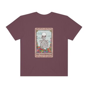 Skeleton Tarot Card Shirt, Funny Over Thinker Tee, Mental Health Tee ...