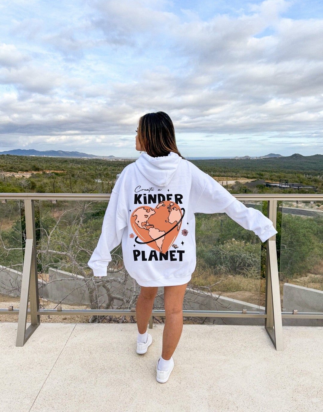 Create A Kinder Planet Hoodie, VSCO Hoodie, Preppy Clothes, Mental ...