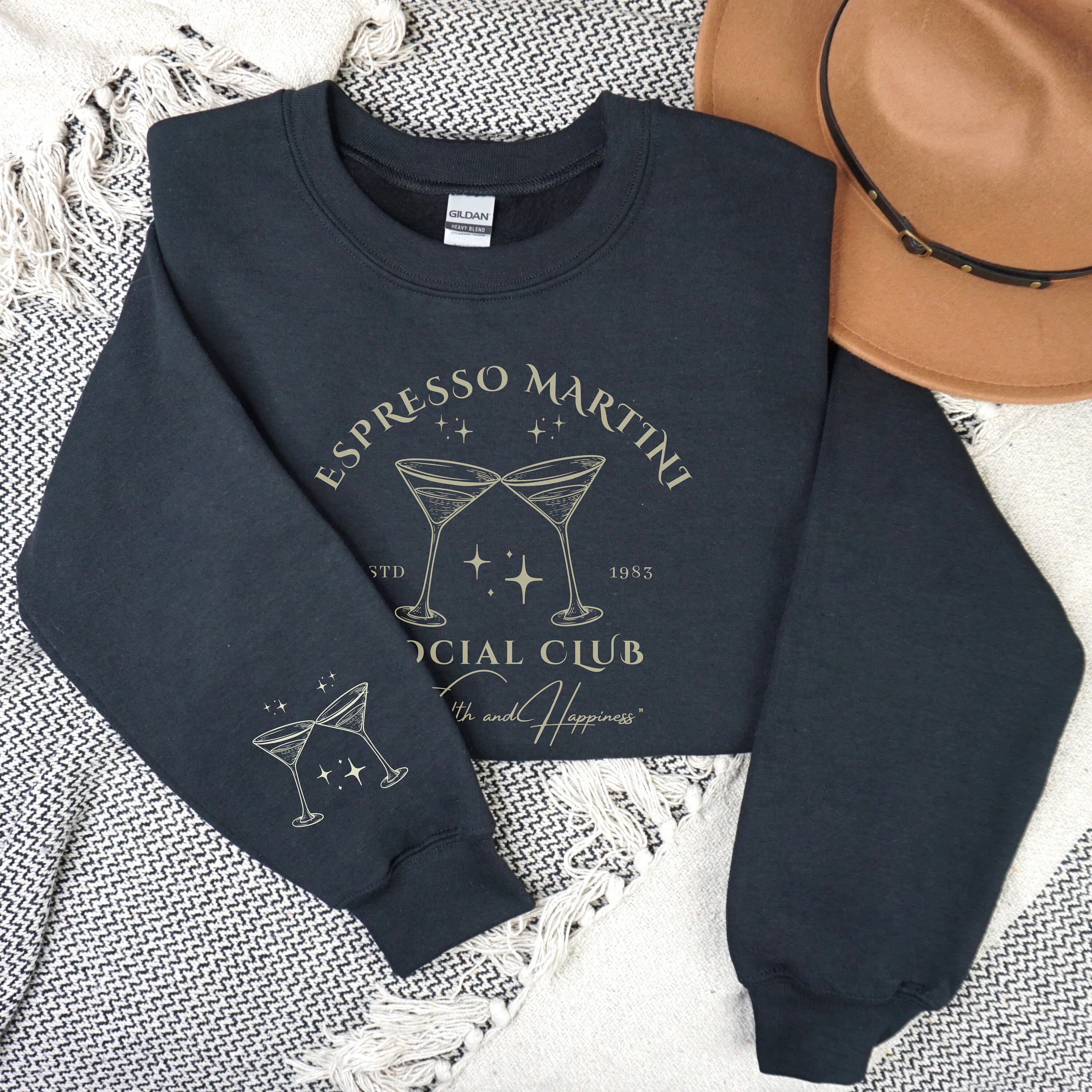 Espresso Martini Club Crewneck ,women's Oversized Espresso Martini ...