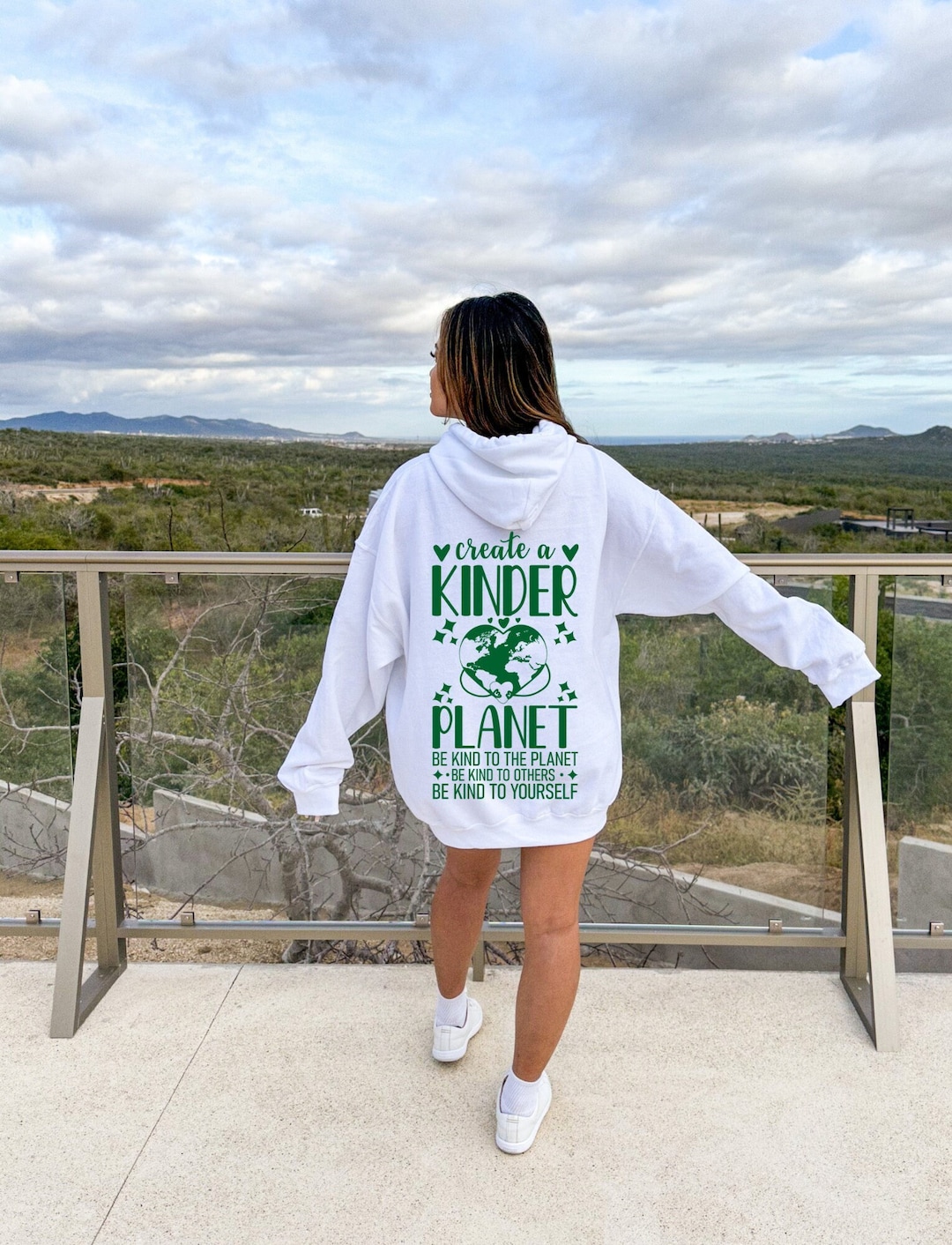Create A Kinder Planet Hoodie, Mental Health Hoodie, Y2K Hoodie, Preppy ...