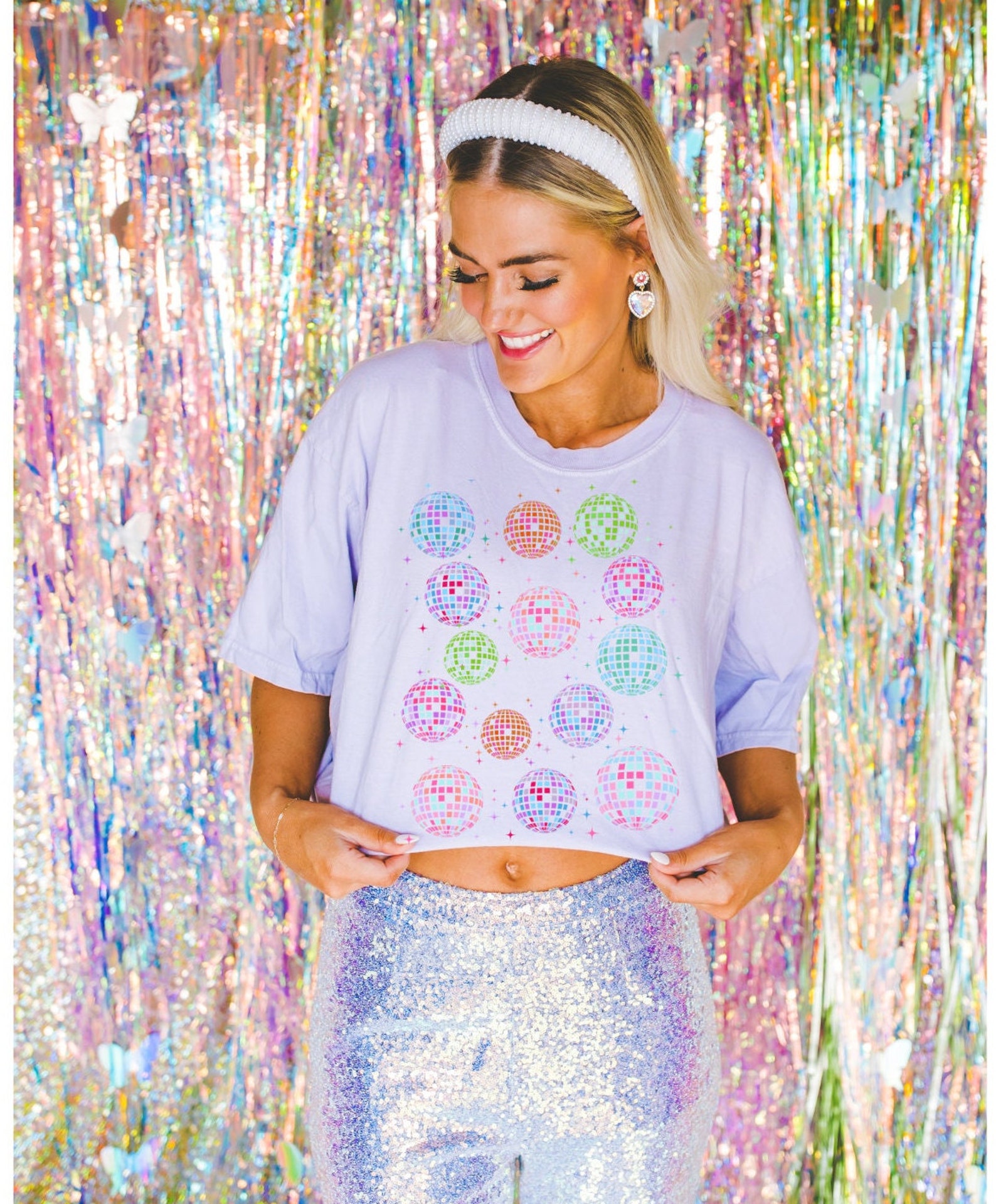 Disco Ball Tshirt Comfort Colors Mirrorball Tee Last Disco Retro Shirt ...