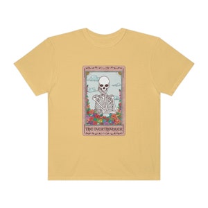 Skeleton Tarot Card Shirt, Funny Over Thinker Tee, Mental Health Tee ...