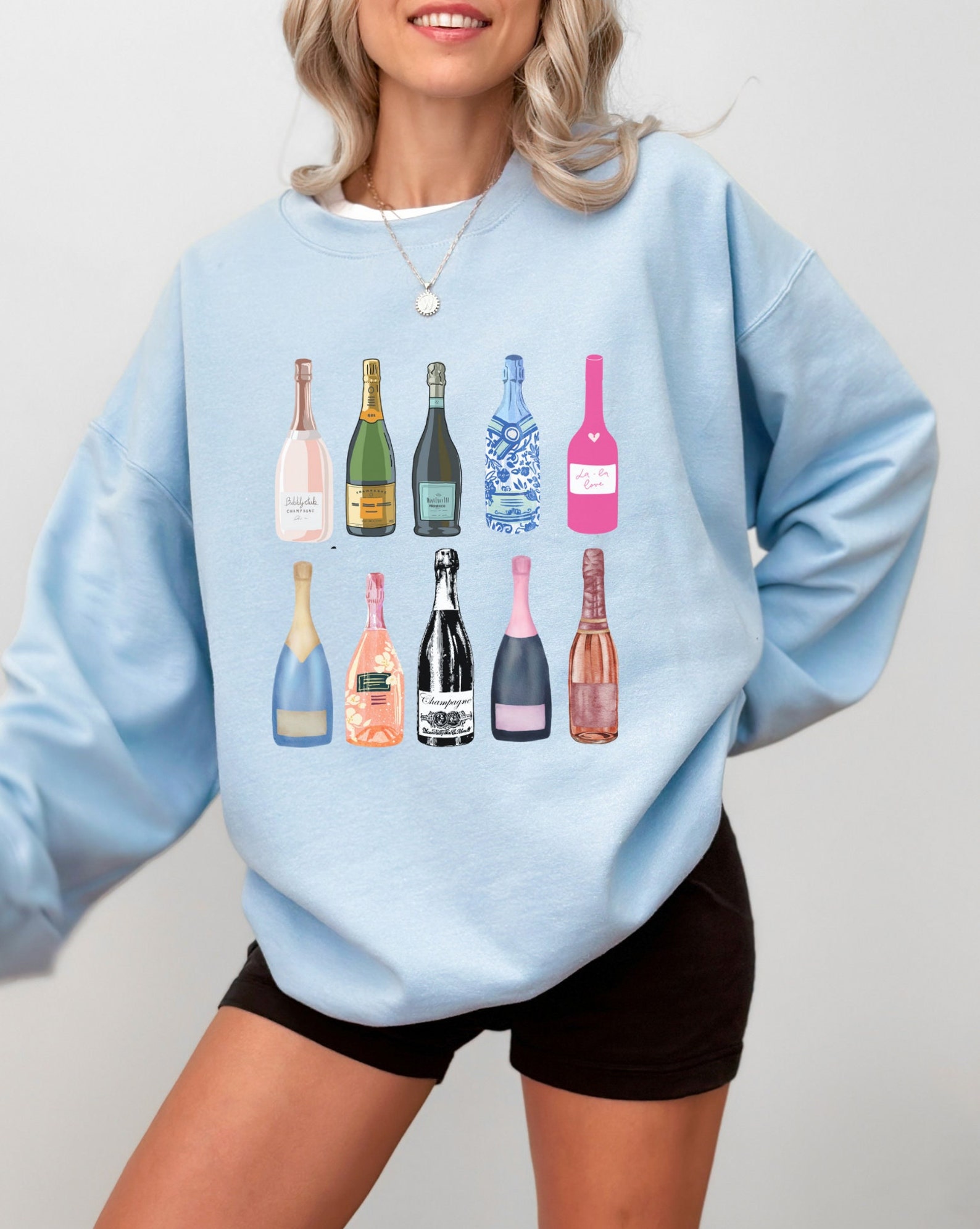 Champagne Sweatshirt, Vintage Champagne Crewneck, Yes Way Rose ...