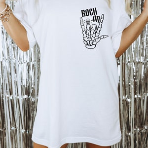 Rock on Comfort Colors Ring Finger Tee Shirt Bachelorette Party Gift ...