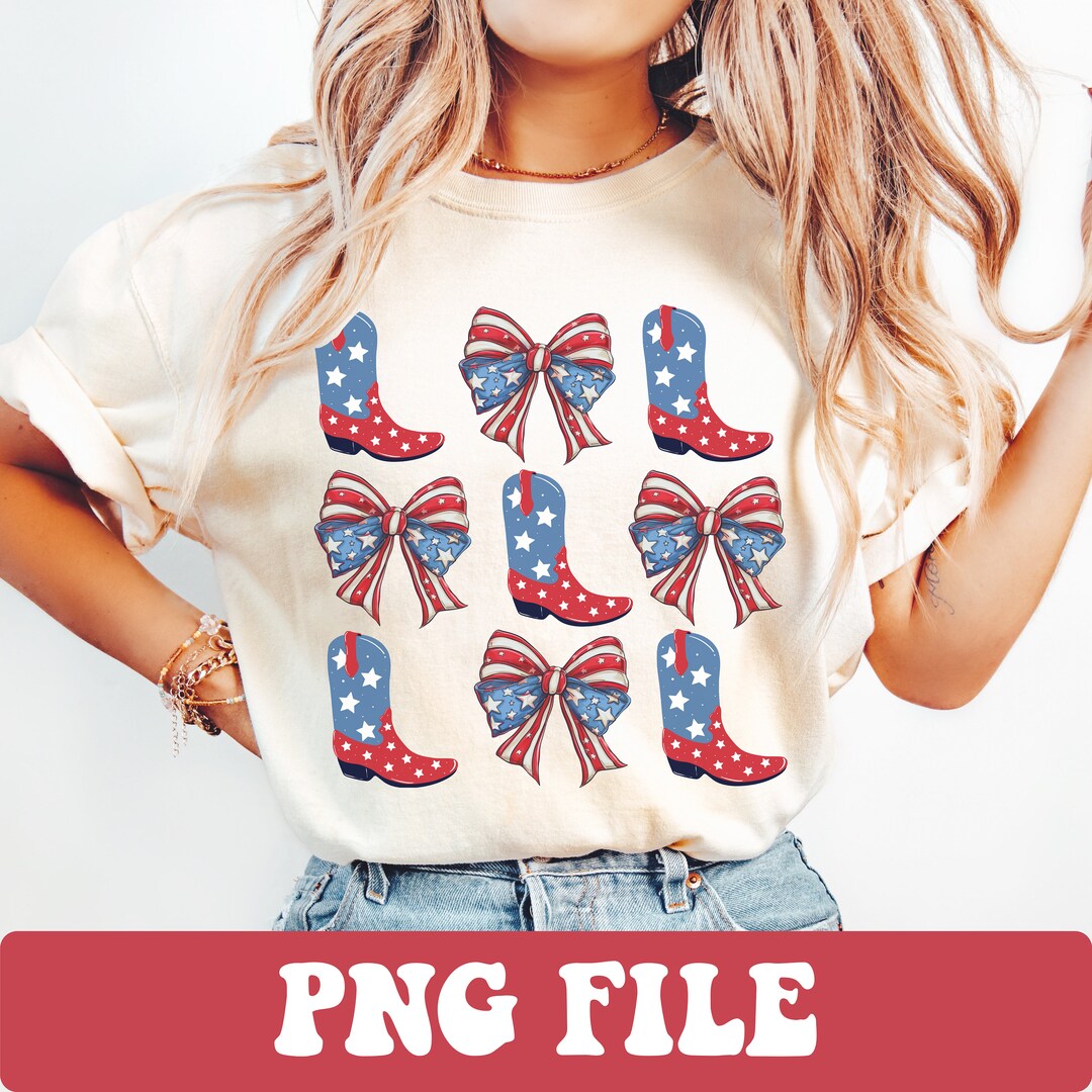 Coquette 4th of July Png,coquette Cowgirl Cowgirl Boots Png, Western ...