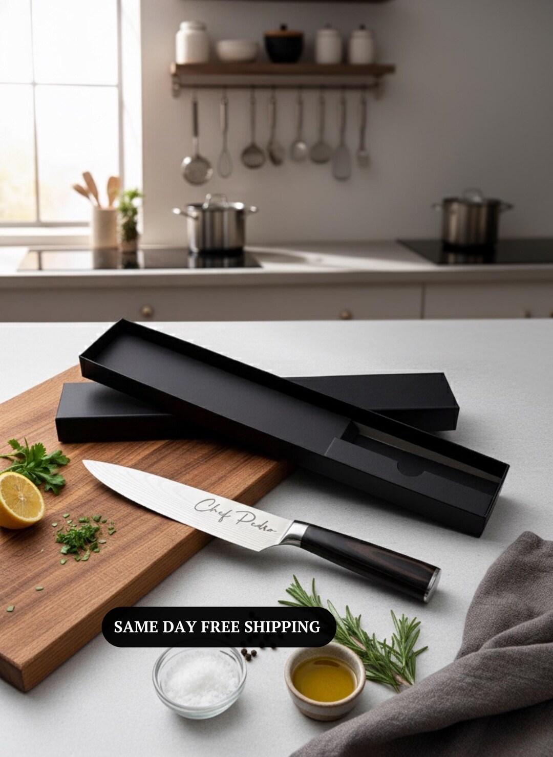 Engraved Chef Knife - Personalized Stainless Steel Kitchen Knife - Etsy