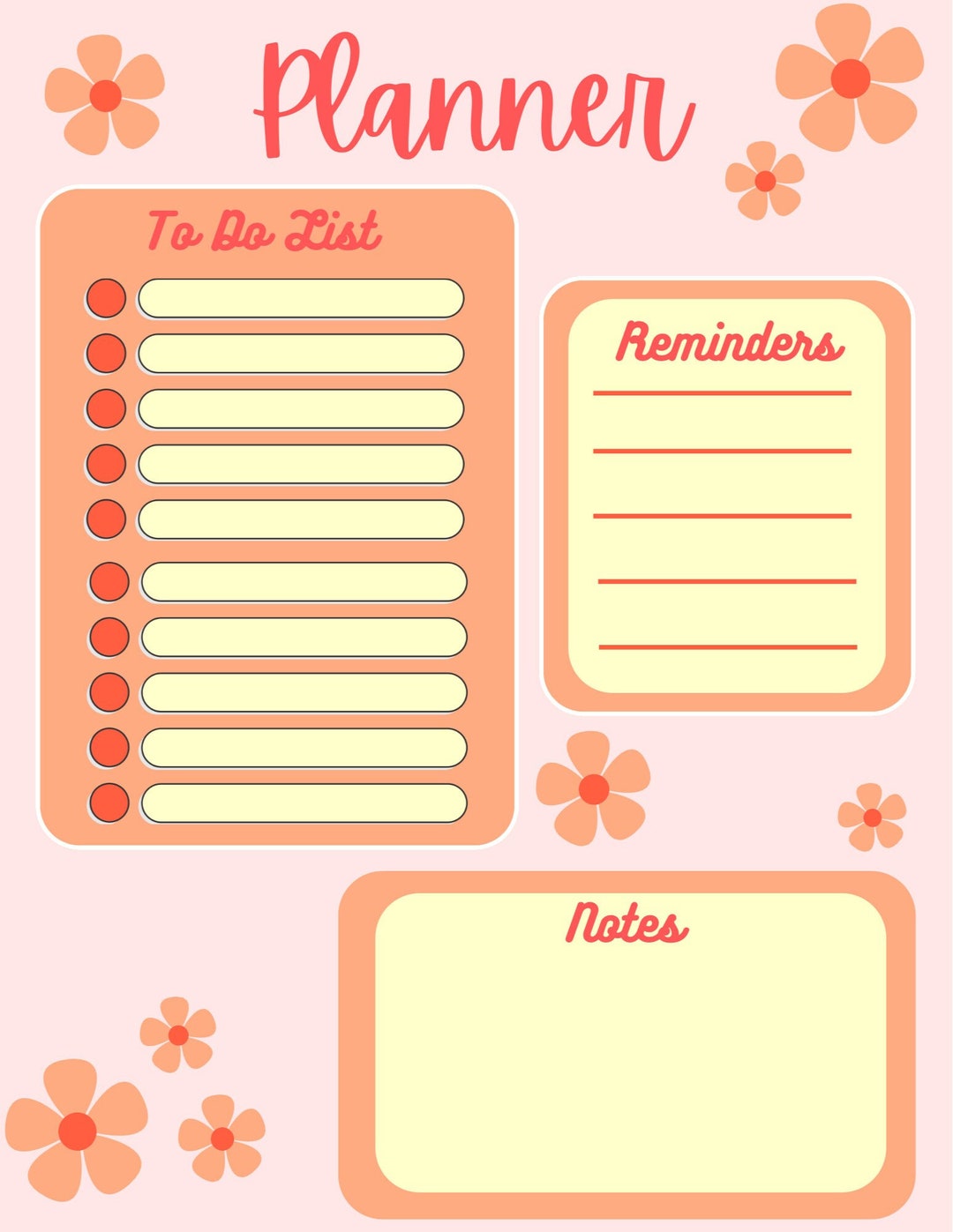 Cute Digital Planner, Printable, Instant Download - Etsy