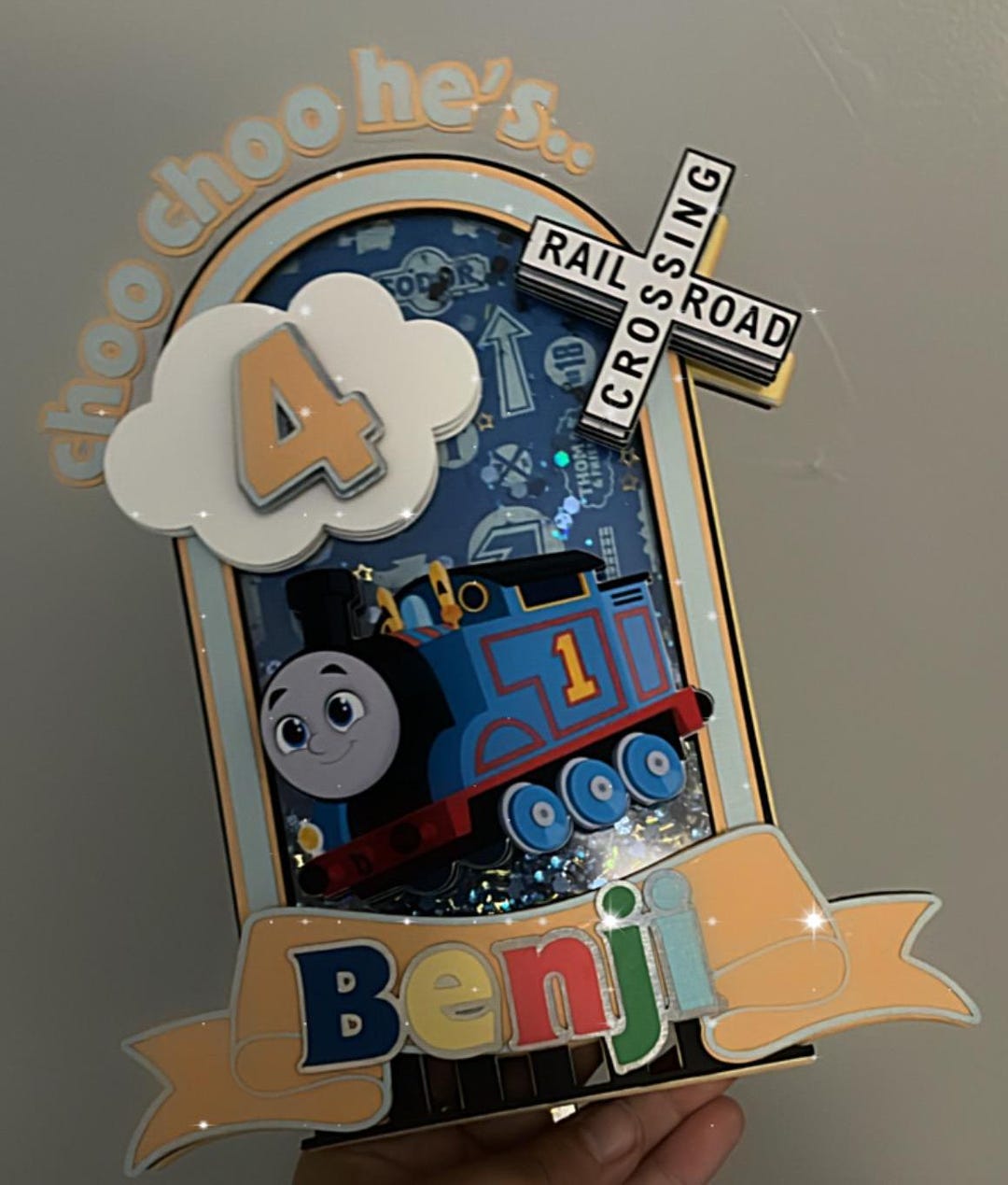 Thomas Train Shaker Cake Topper - Etsy UK