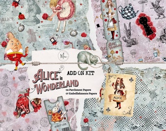 Vintage Alice Wonderland Junk Journal Pages,scrapbook Printables ...