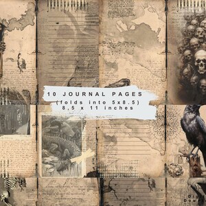 Gothic Junk Journal Printable Kit,digital Download,goth Journal Kit ...
