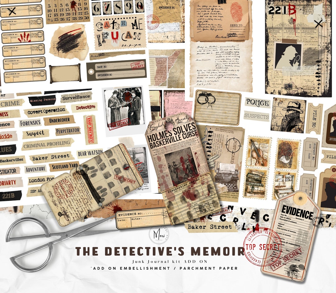 The Detective's Memoir,add ON Grunge Mystery Junk Journal Kit ...
