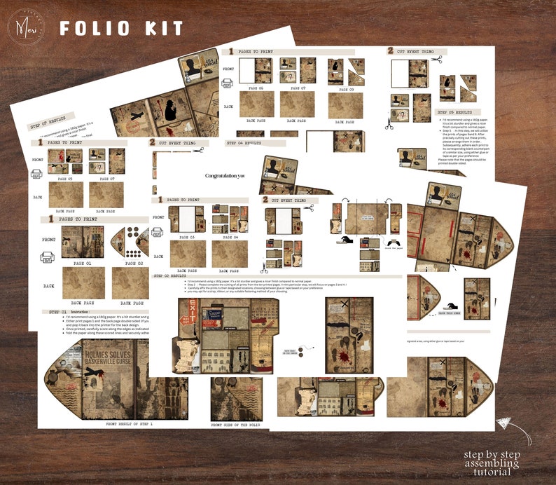 The Detective's Memoir,grunge Mystery Folio Craft Kit,detective ...