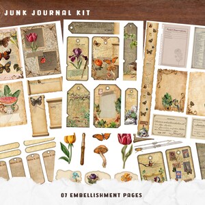 Garden Ephemera ,junk Journal Kit,vintage,printable Scrapbook Papers ...