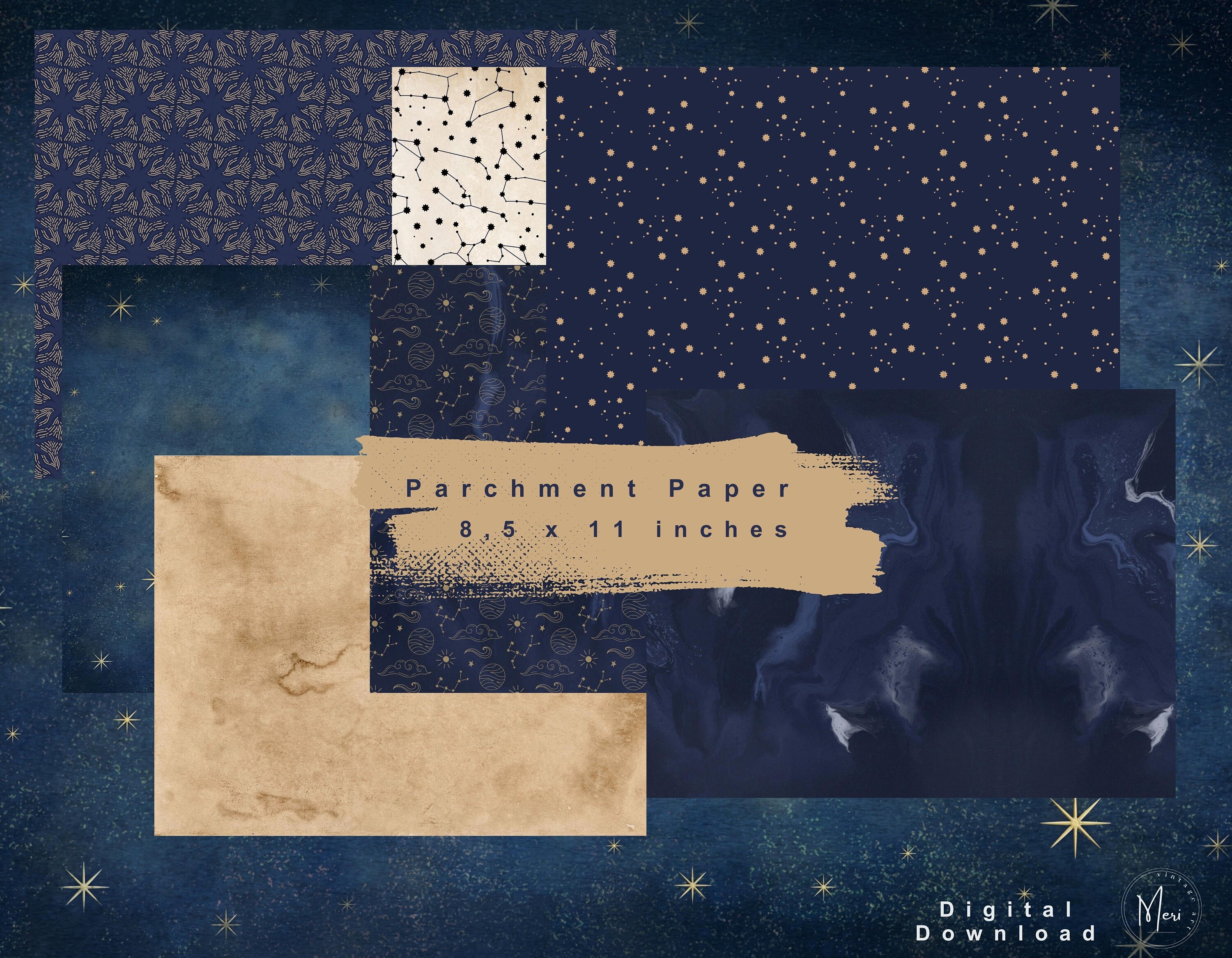 Moon Goddess,junk Journal Kit,printable Scrapbook Papers, Ephemera ...