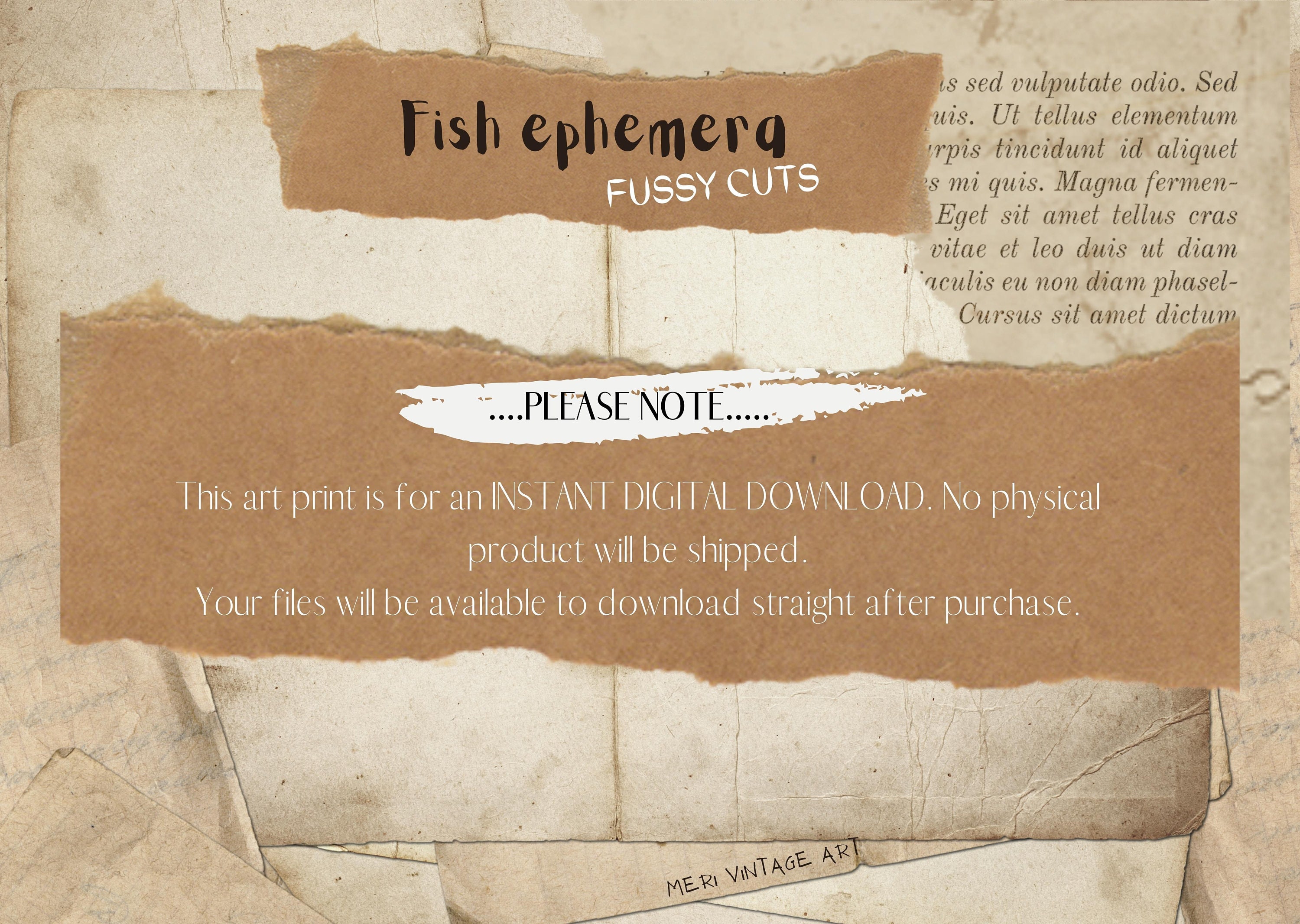 Printable Fish Fussy Cut77 Pc Junk - Etsy