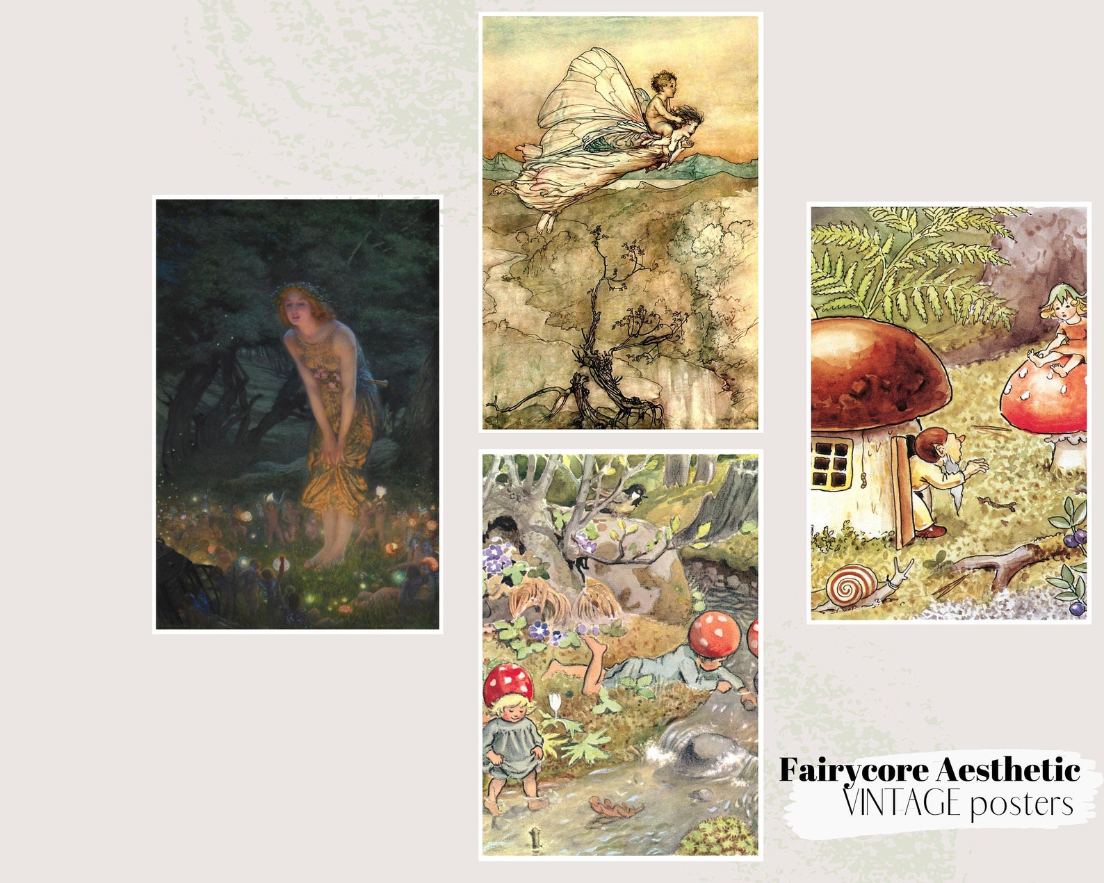 Retro Fairy 90 Posters and Illustrationprintable Fairy - Etsy