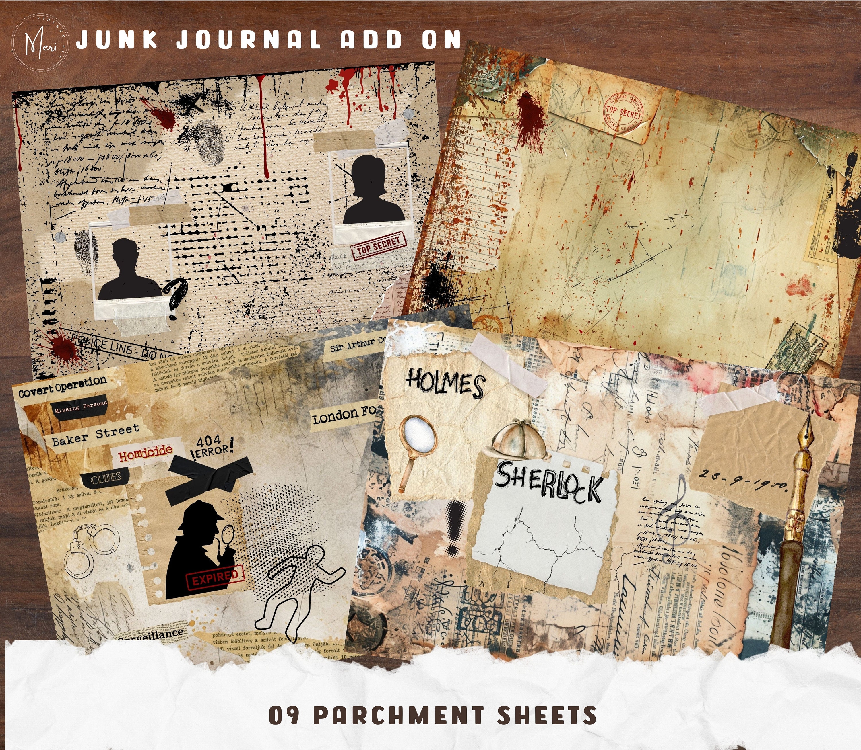 The Detective's Memoir,add ON Grunge Mystery Junk Journal Kit ...