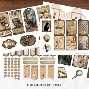 The Detective's Memoir,grunge Mystery Junk Journal Kit, Detective ...