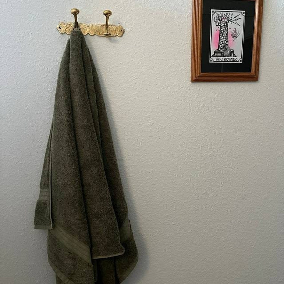 Brass Decorative Wall Hooks Towel Hook-handcrafted Unlacquered Brass ...