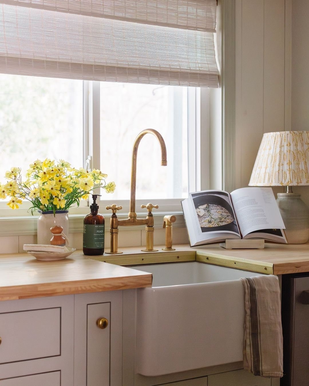 Unlacquered Brass Bridge Faucet With Linear Legs and Various Handles ...