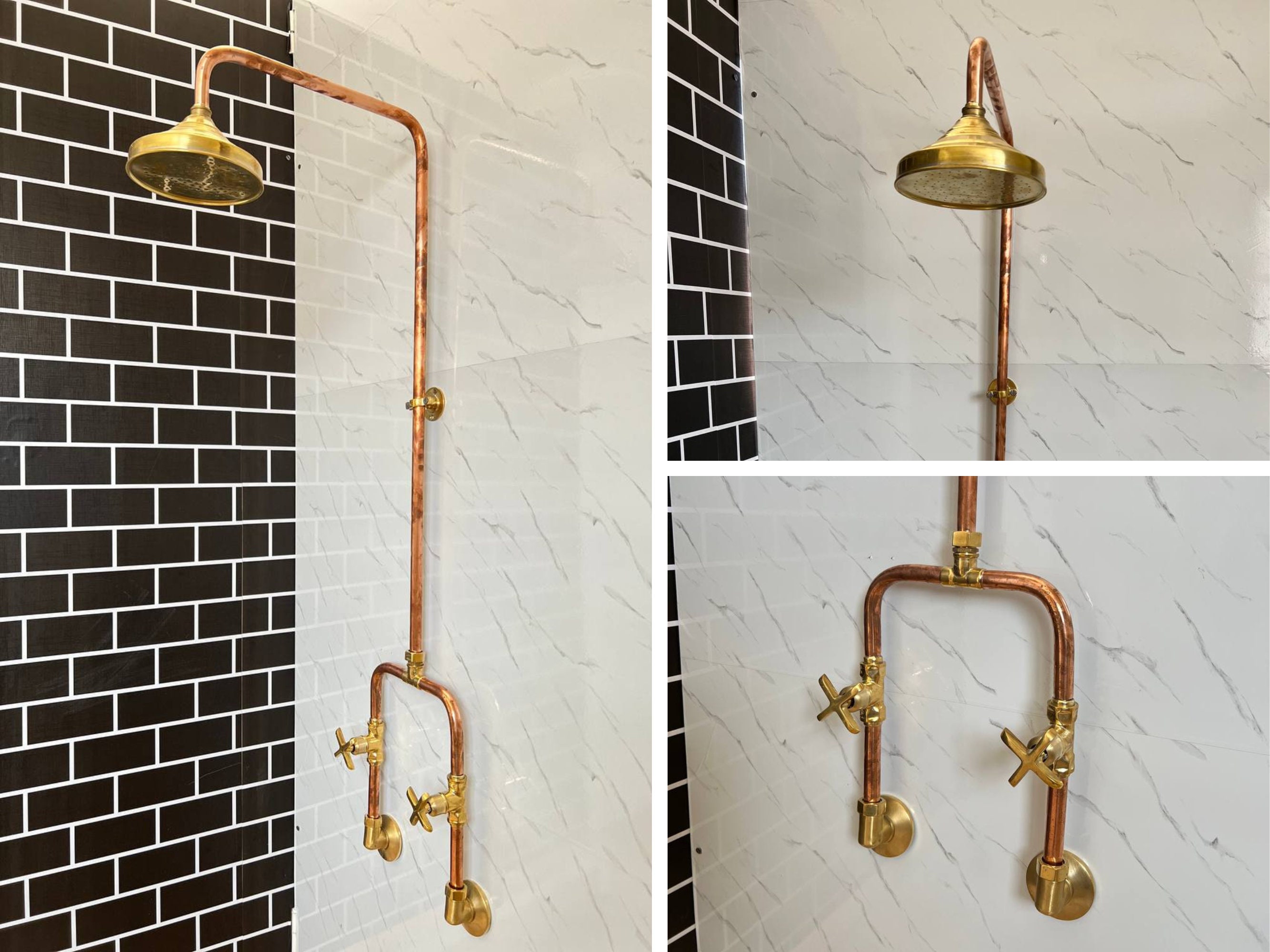 Handmade Copper Outdoor Shower , 1 Outlet Wall Mounted Copper Shower ...