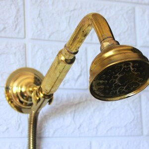 Trio Handcrafted Solid Copper- Brass Shower Head and Handheld Set - Etsy