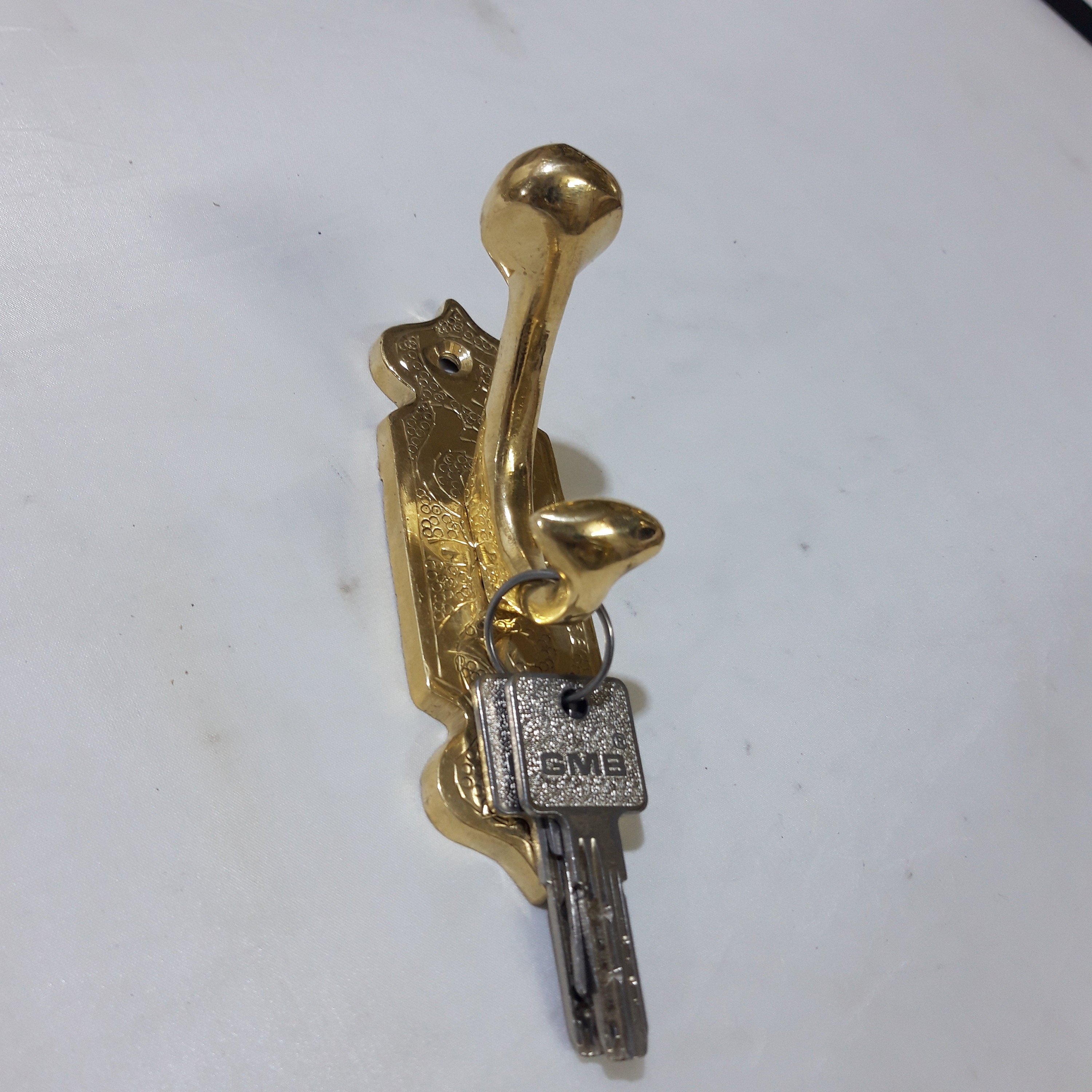 Unlacquered Solid Brass Hook Brass Hook Organizer - Etsy