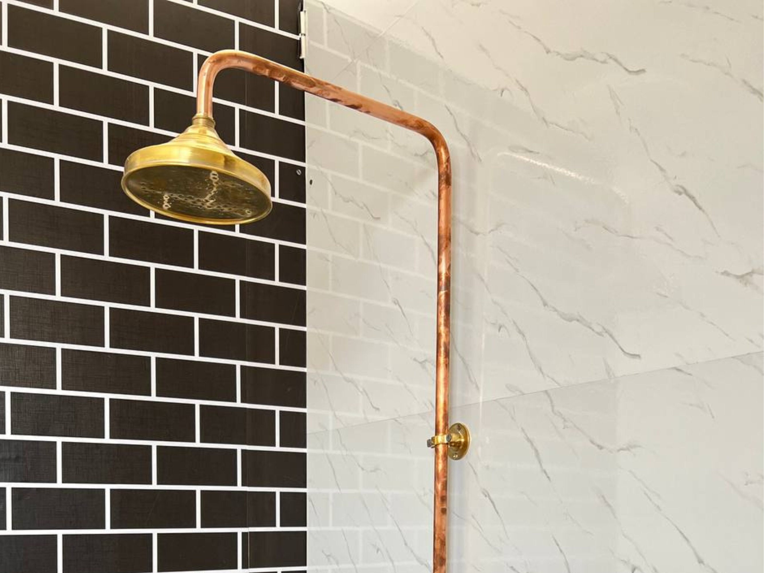 Handmade Copper Outdoor Shower , One Outlet Wall Mounted Copper Shower ...