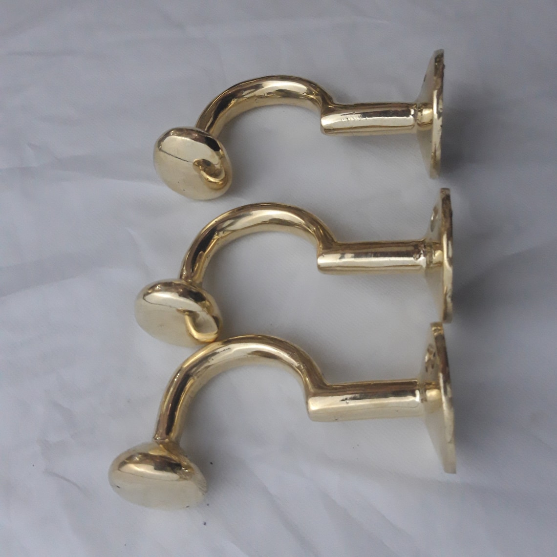 Unlacquered Solid Brass Hook Brass Hook Organizer - Etsy